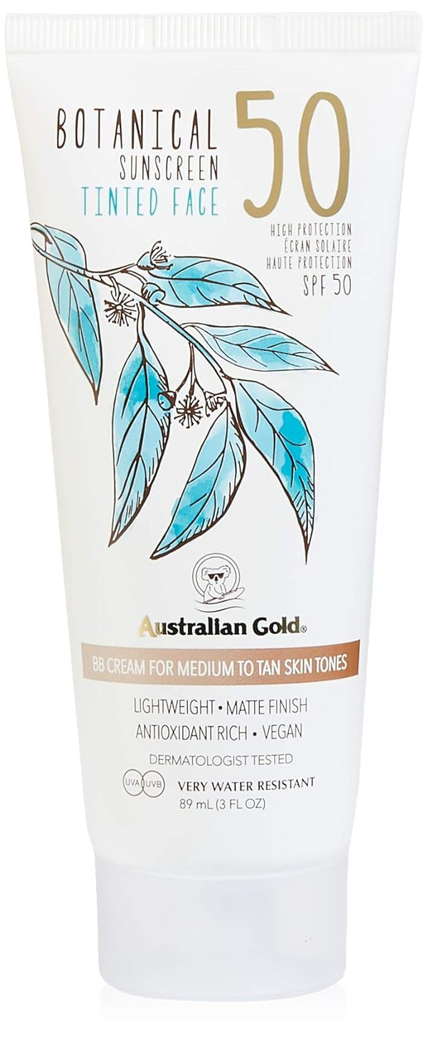 Australian Gold - Botanical Tinted Face Cream SPF 50 - Medium/Tan Blac ...