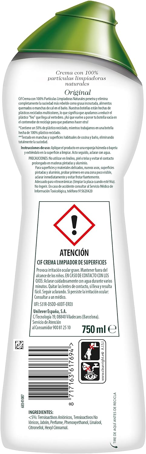 Cif Cleaning Cream – 750 ml Parent - Fulfillment Center