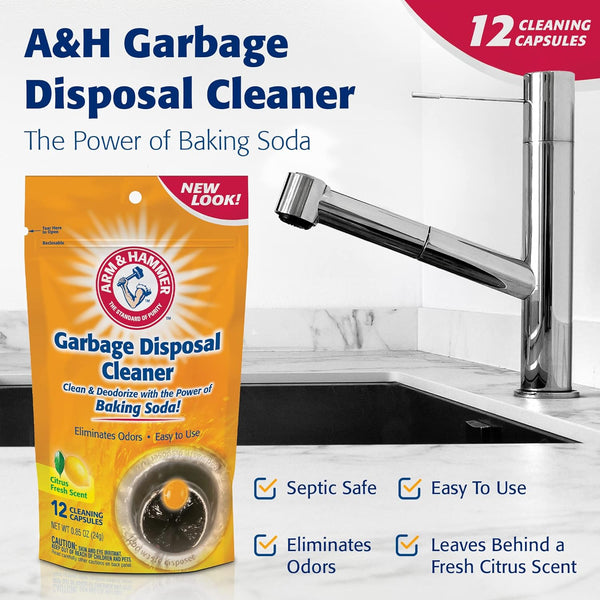 Arm & Hammer 12-Count Sink Garbage Disposal Cleaner, Freshener & Deodo ...