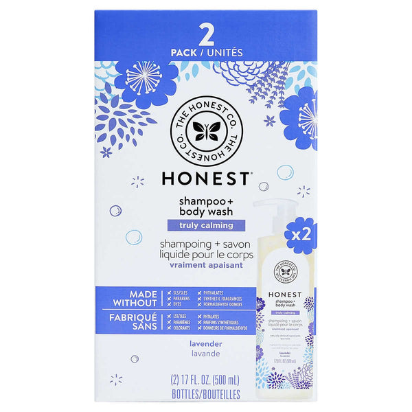 The Honest Company Truly Calming Lavender Shampoo + Body Wash 17 fl oz ...